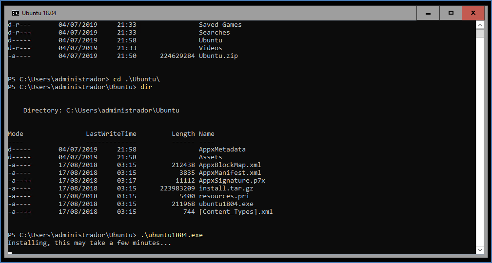 Instalação do subsistema do Windows para Linux (WSL) no Windows Server ...