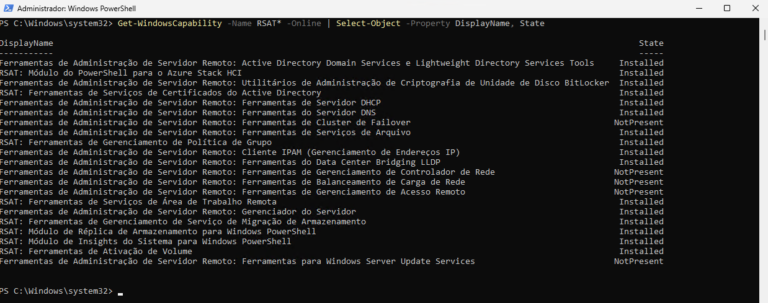 Instale o RSAT no Windows 10 e 11 pelo Powershell – Gabriel Luiz