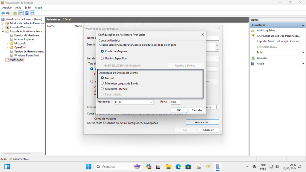 Encaminhamento de Eventos no Windows – Gabriel Luiz